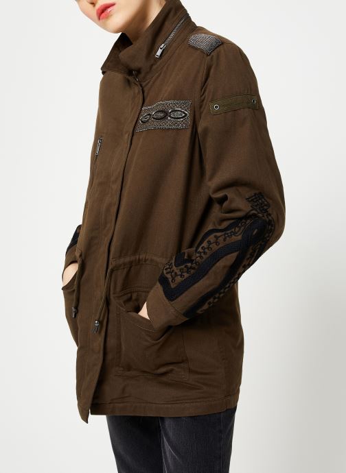Ikks Women Veste Parka Parka Kaki Bp42135 Vert Vêtements Chez